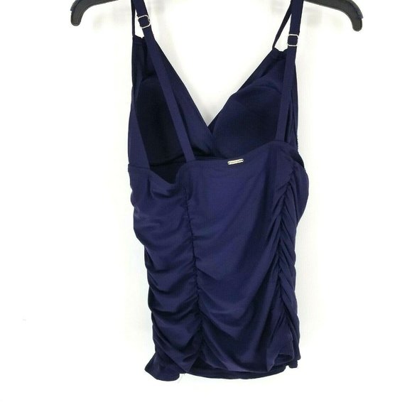 Calvin Klein | Swim | Calvin Klein Ruched Tankini Top Swimsuit Navy New ...